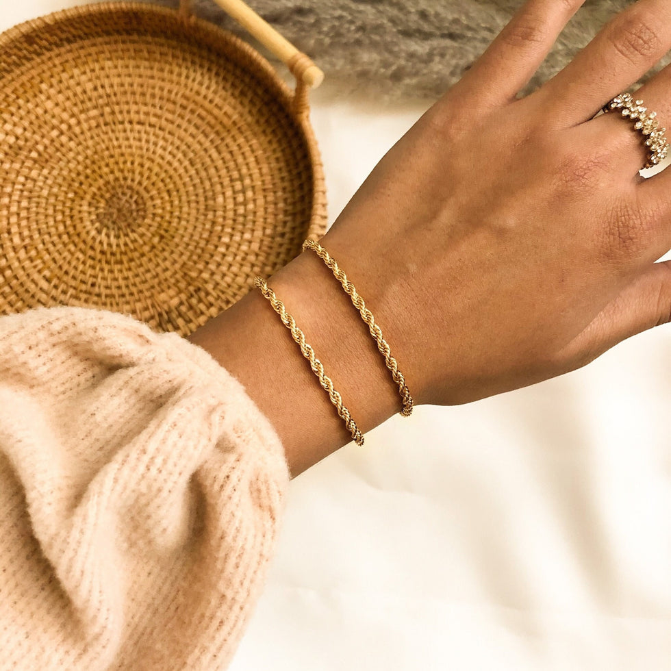 Gold Filled Rope Twist Bracelet - Tarnish Free – Mermaid Haus Jewelry